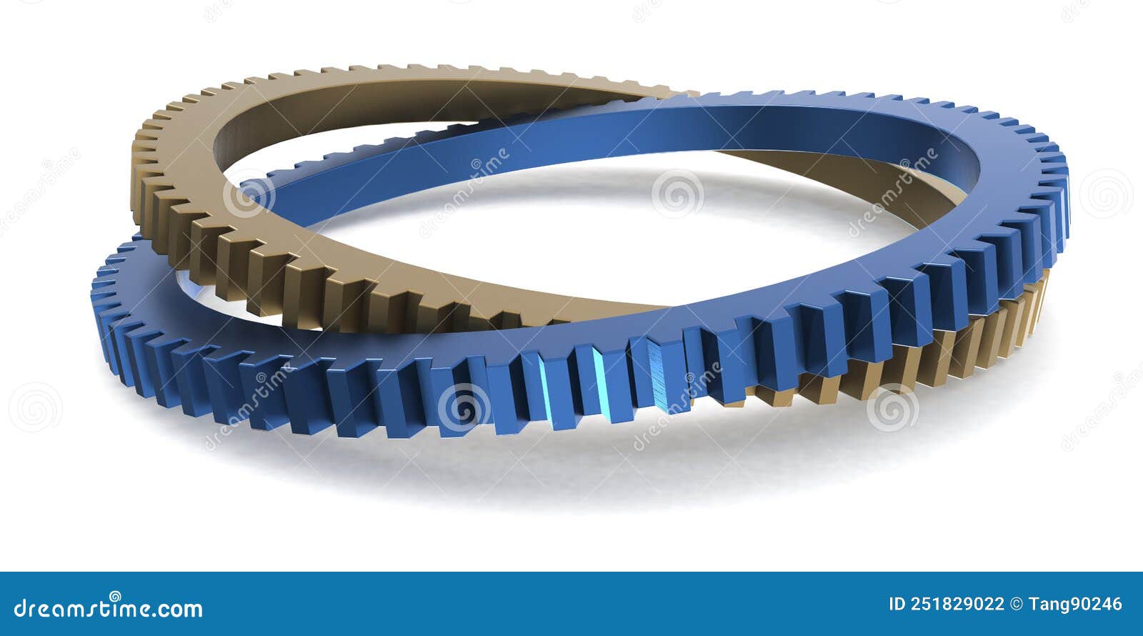 Two Gear Wheels Engaged Together Stock Illustration - Illustration of ...