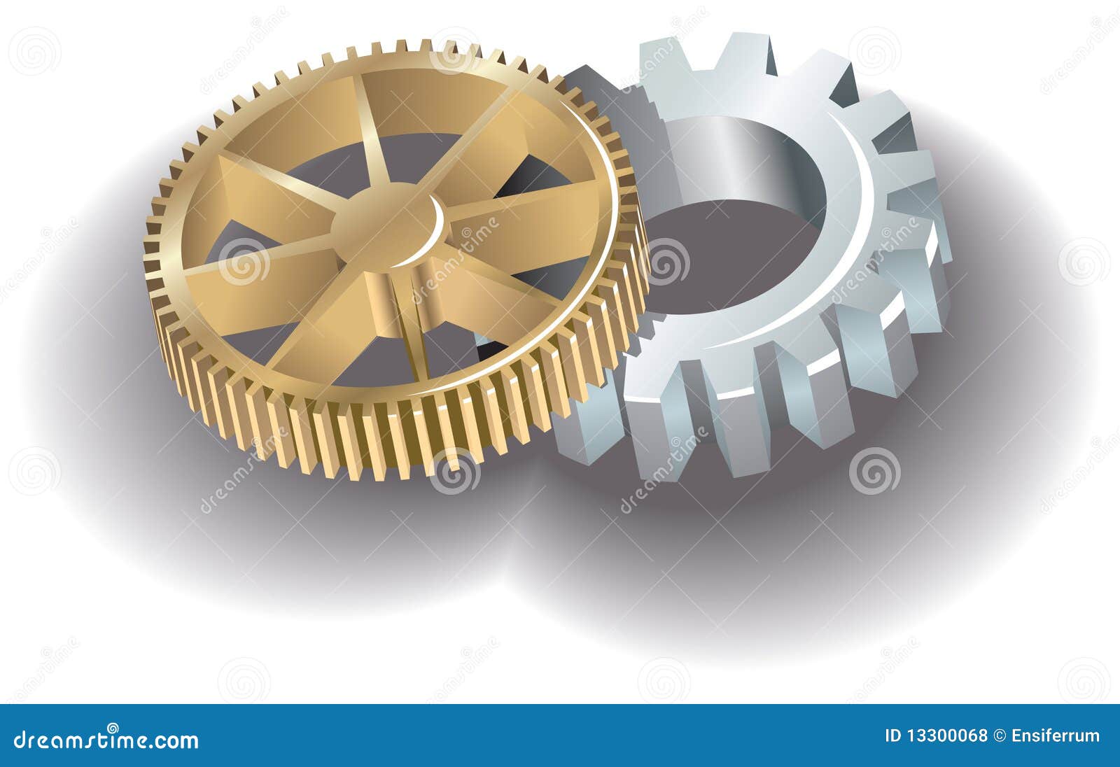 Two gears stock vector. Illustration of complex, shadow - 13300068