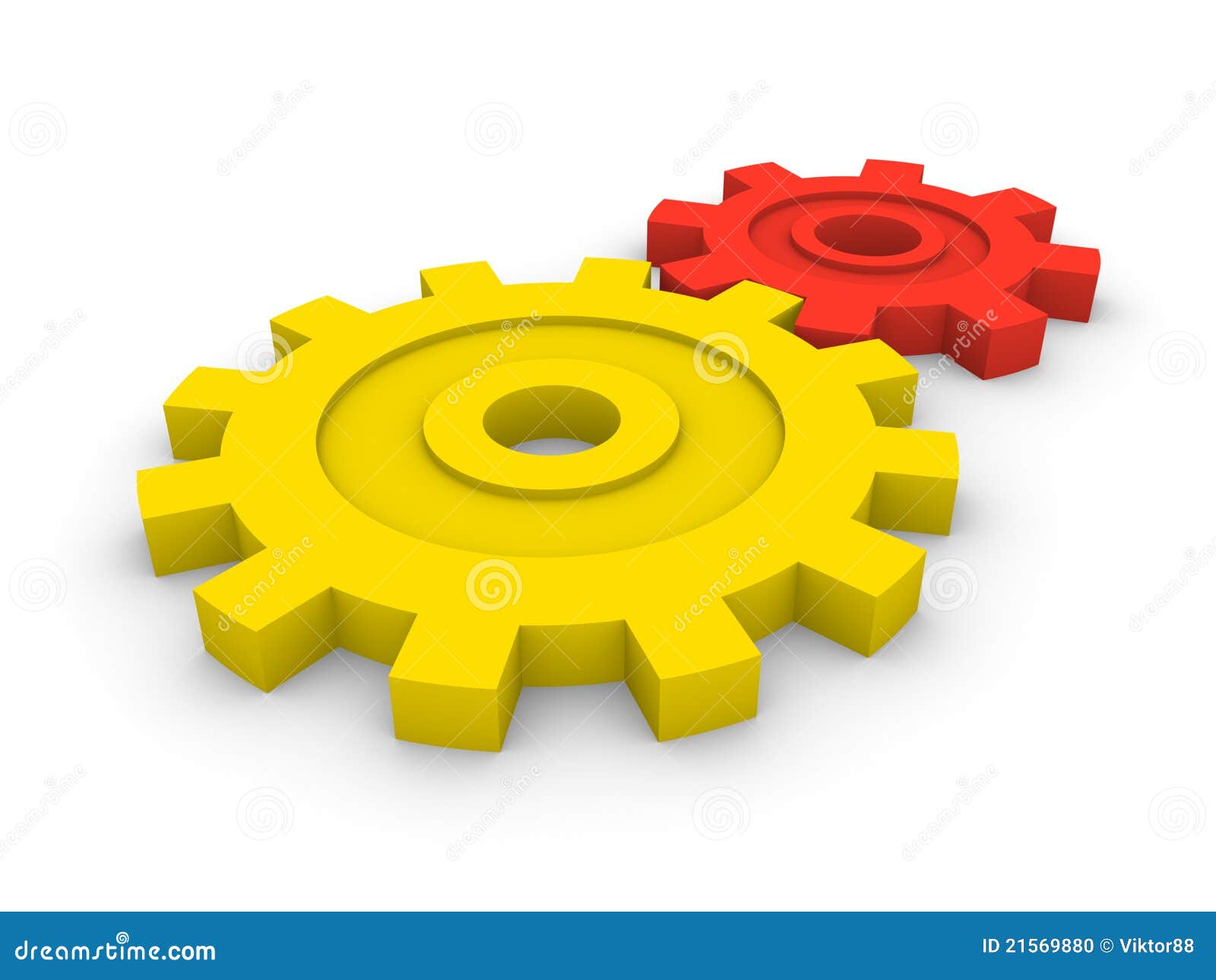 Two gears stock illustration. Illustration of cooperation - 21569880