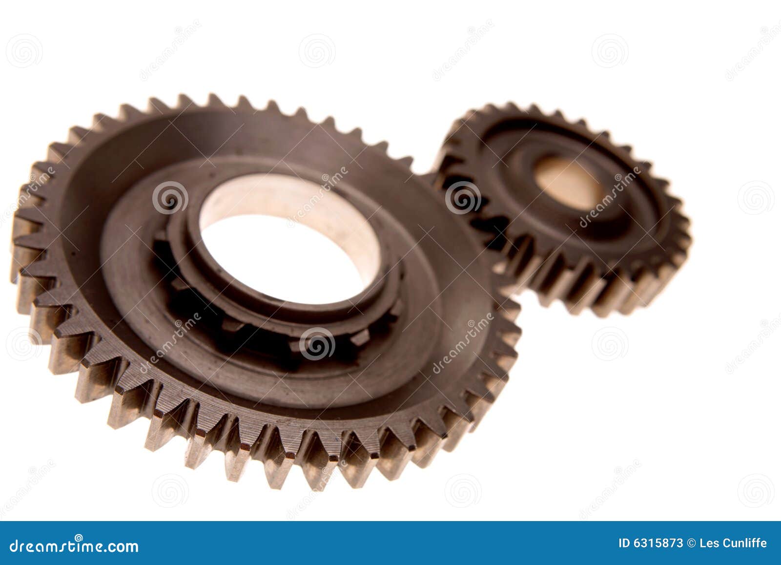 Two gears stock image. Image of machinery, engaged, meshing - 6315873