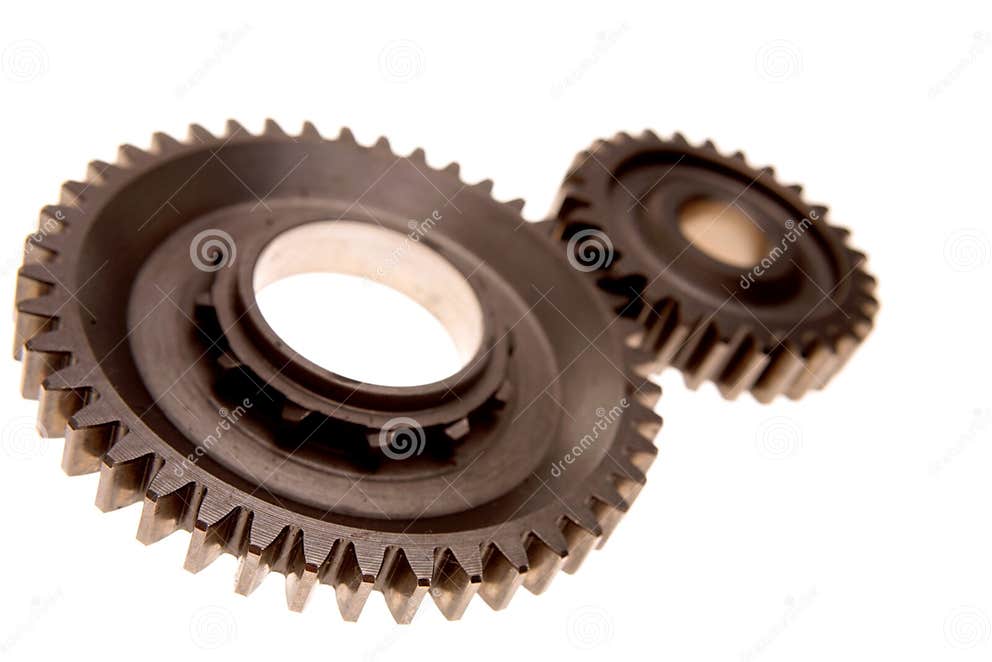 Two gears stock image. Image of machinery, engaged, meshing - 6315873