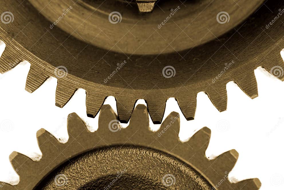 Two gears stock image. Image of mesh, metal, business - 8488083