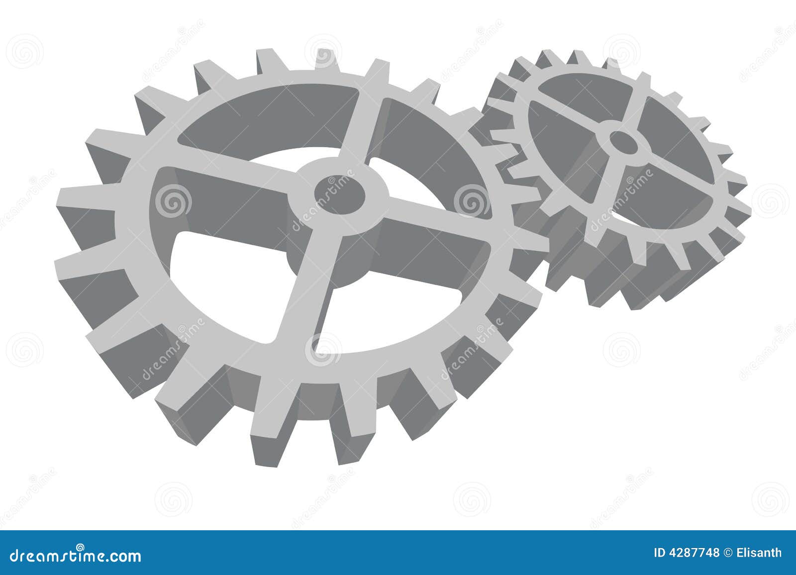 Two gears connected stock illustration. Illustration of cooperation ...