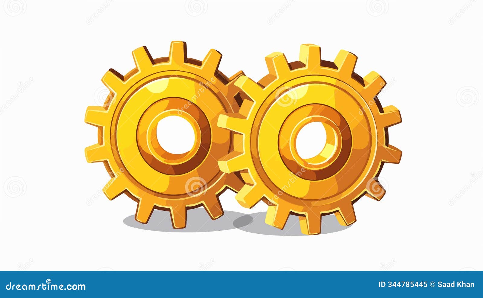Two Gears Connected To Each Other Stock Vector - Illustration of ...