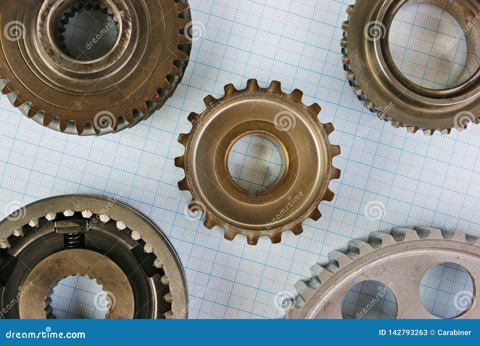 Two gears stock image. Image of interlock, industry - 142793263