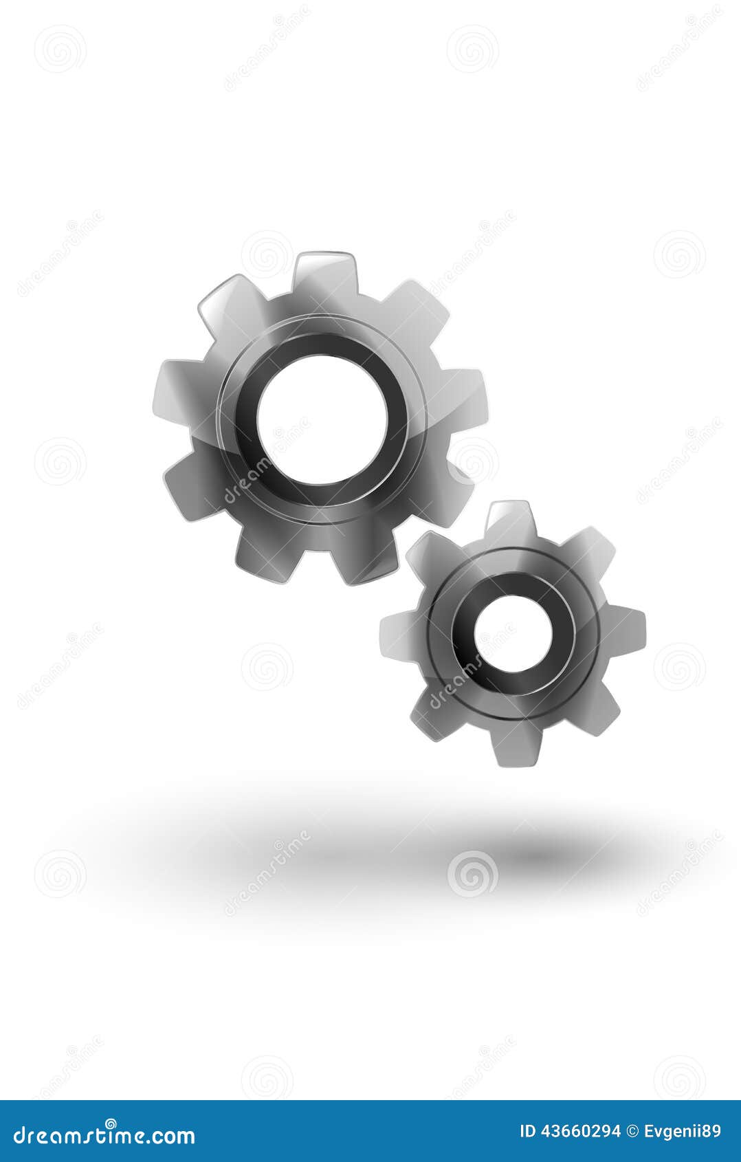 Two gears icon settings stock vector. Illustration of cogwheel - 43660294