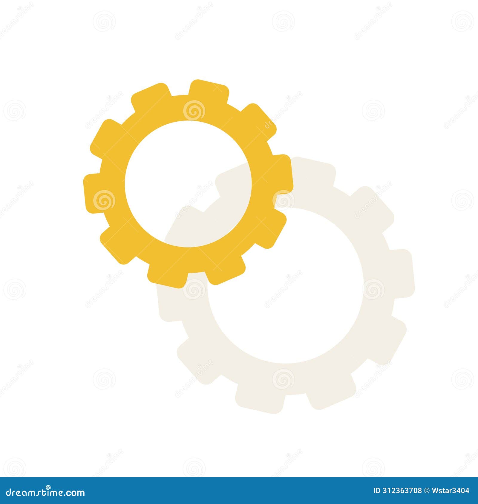 Two Gears Icon stock vector. Illustration of technology - 312363708