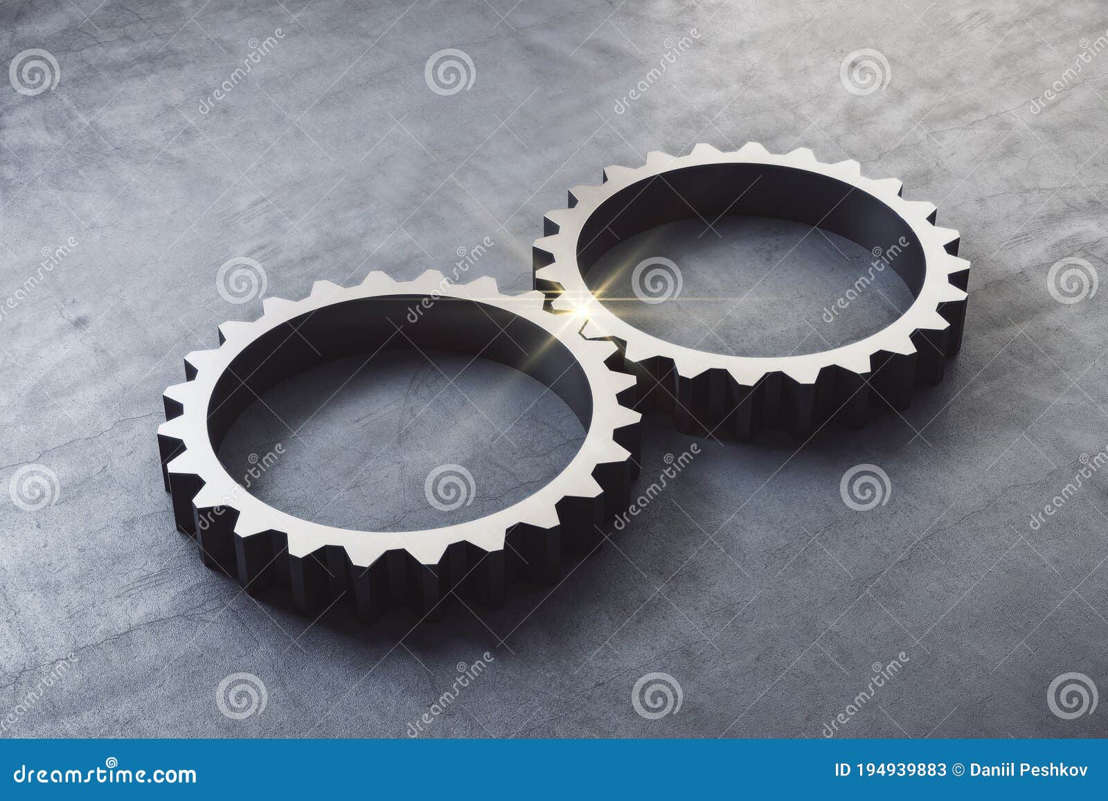 Two gears meshing together stock illustration. Illustration of ...