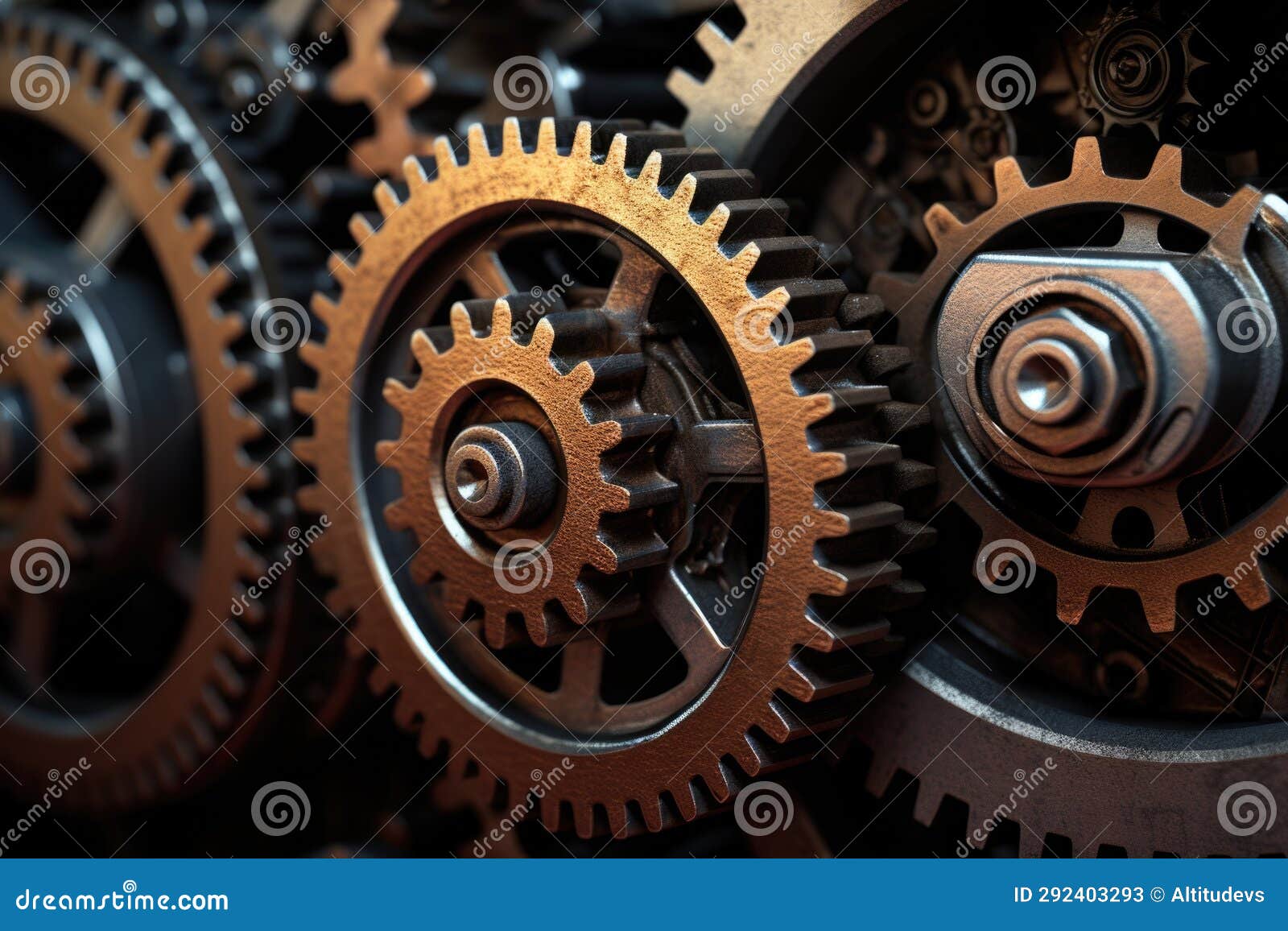 Two Gears Meshing Together in a Machine Stock Image - Image of gears ...