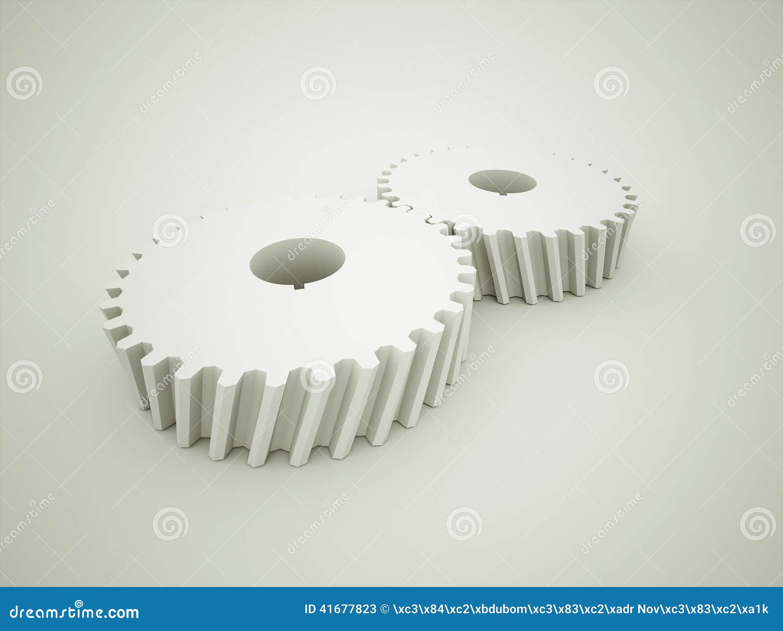 Two gears rendered stock illustration. Illustration of mechanics - 41677823