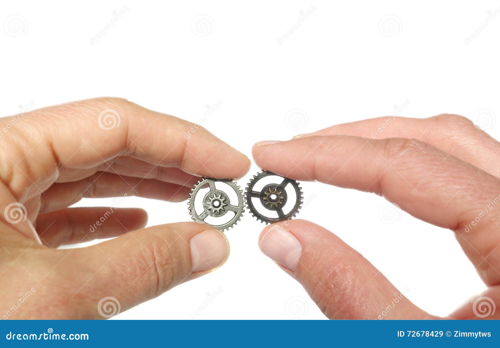 Two gears together stock image. Image of progress, manage - 72678429