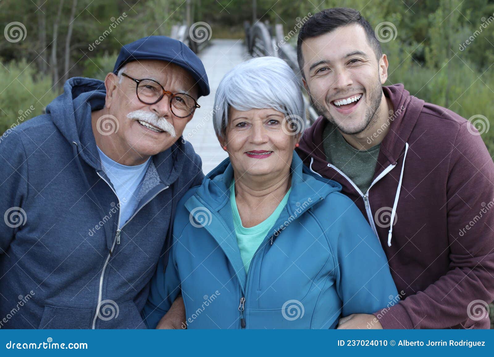 Two-generation Hispanic Family Outdoors Stock Photo - Image of activity ...