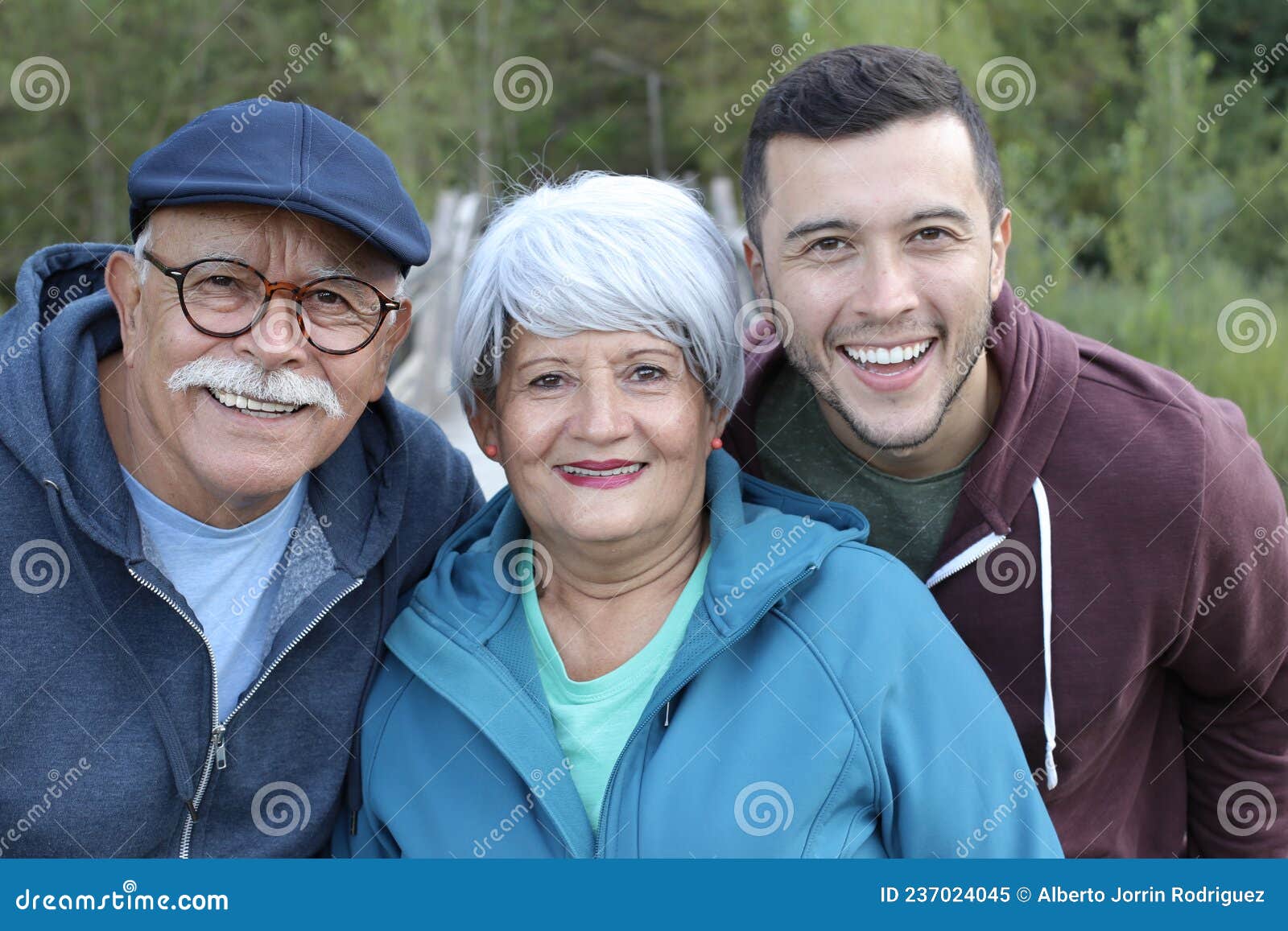 Two-generation Hispanic Family Outdoors Stock Image - Image of adult ...