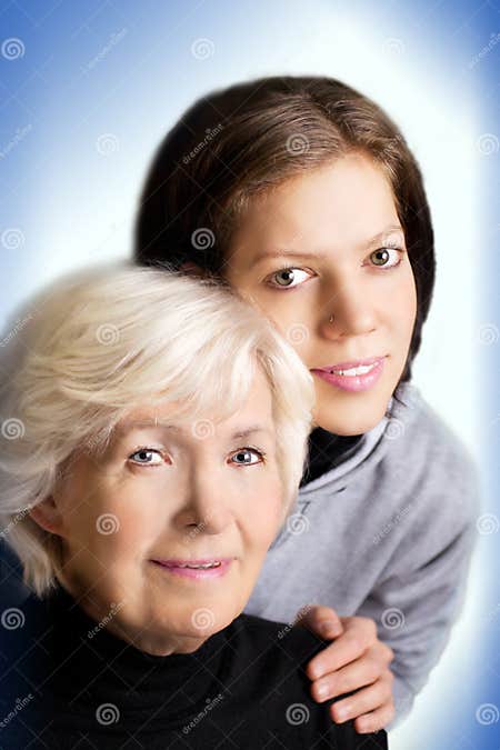 Two generations stock image. Image of pretty, senior, generation - 3606195