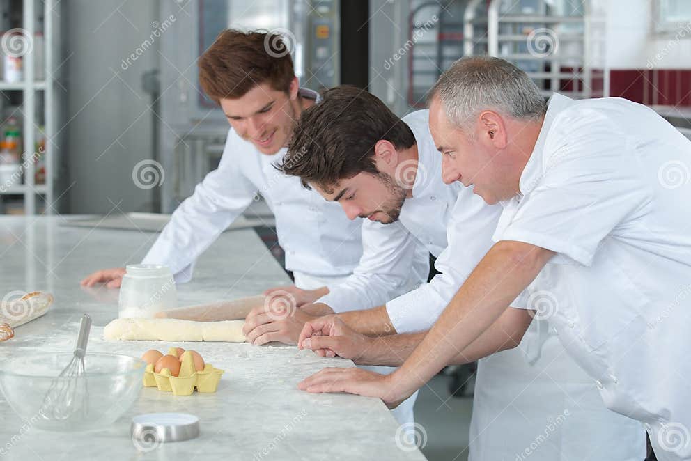 Two Generations in Laboratory Bakery Shop Stock Image - Image of ...
