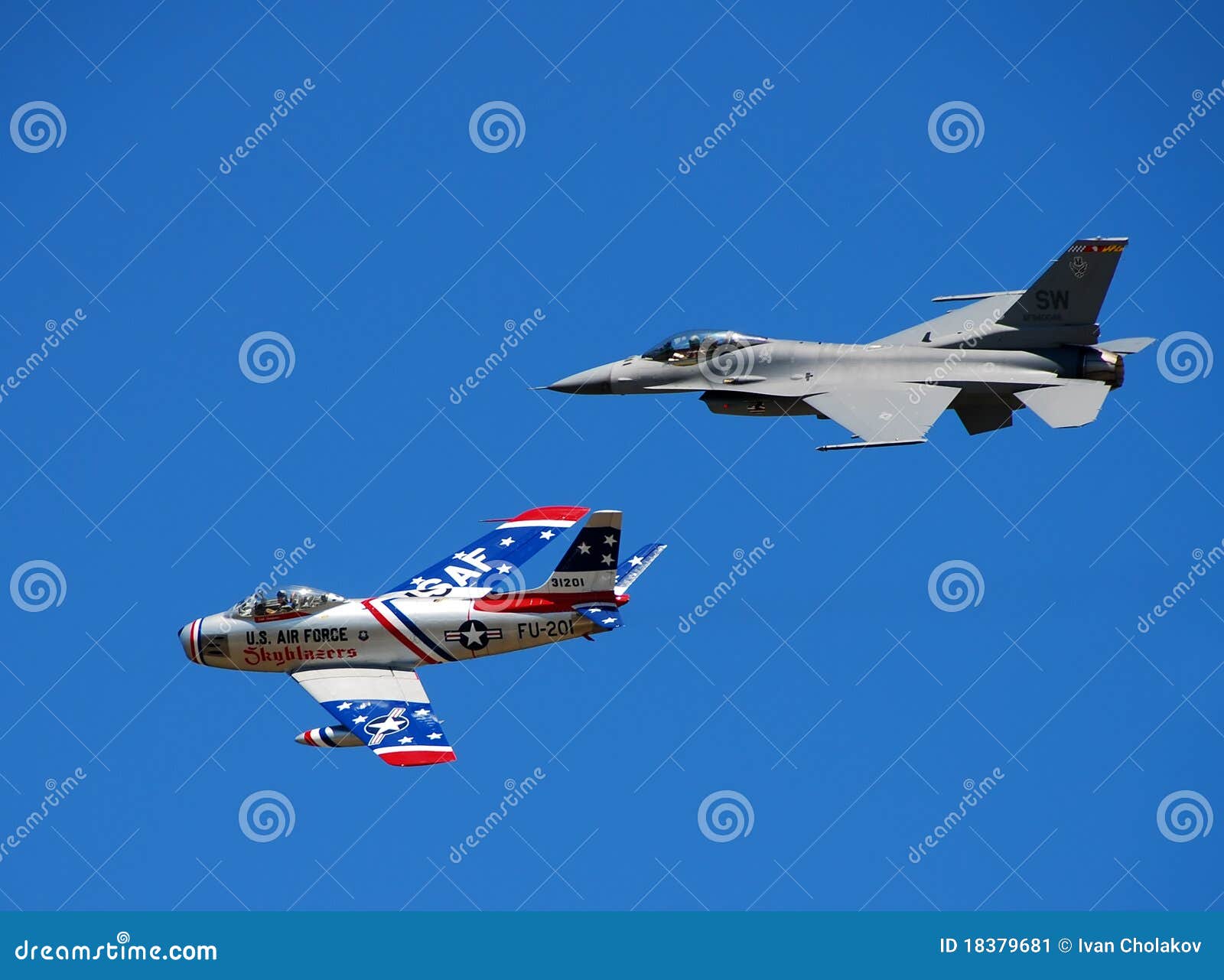 Two Generations of US Jetfighter Editorial Photo - Image of defense ...