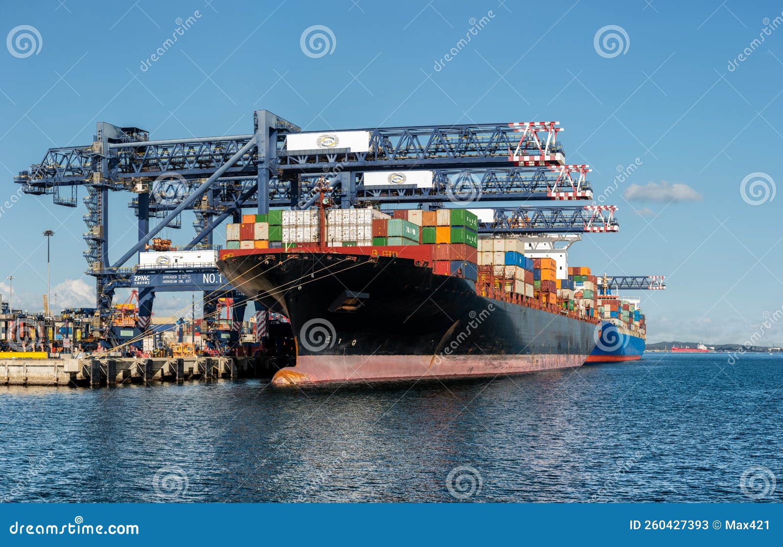 Two Generic Container Vessels in Port, Australia Editorial Stock Photo ...