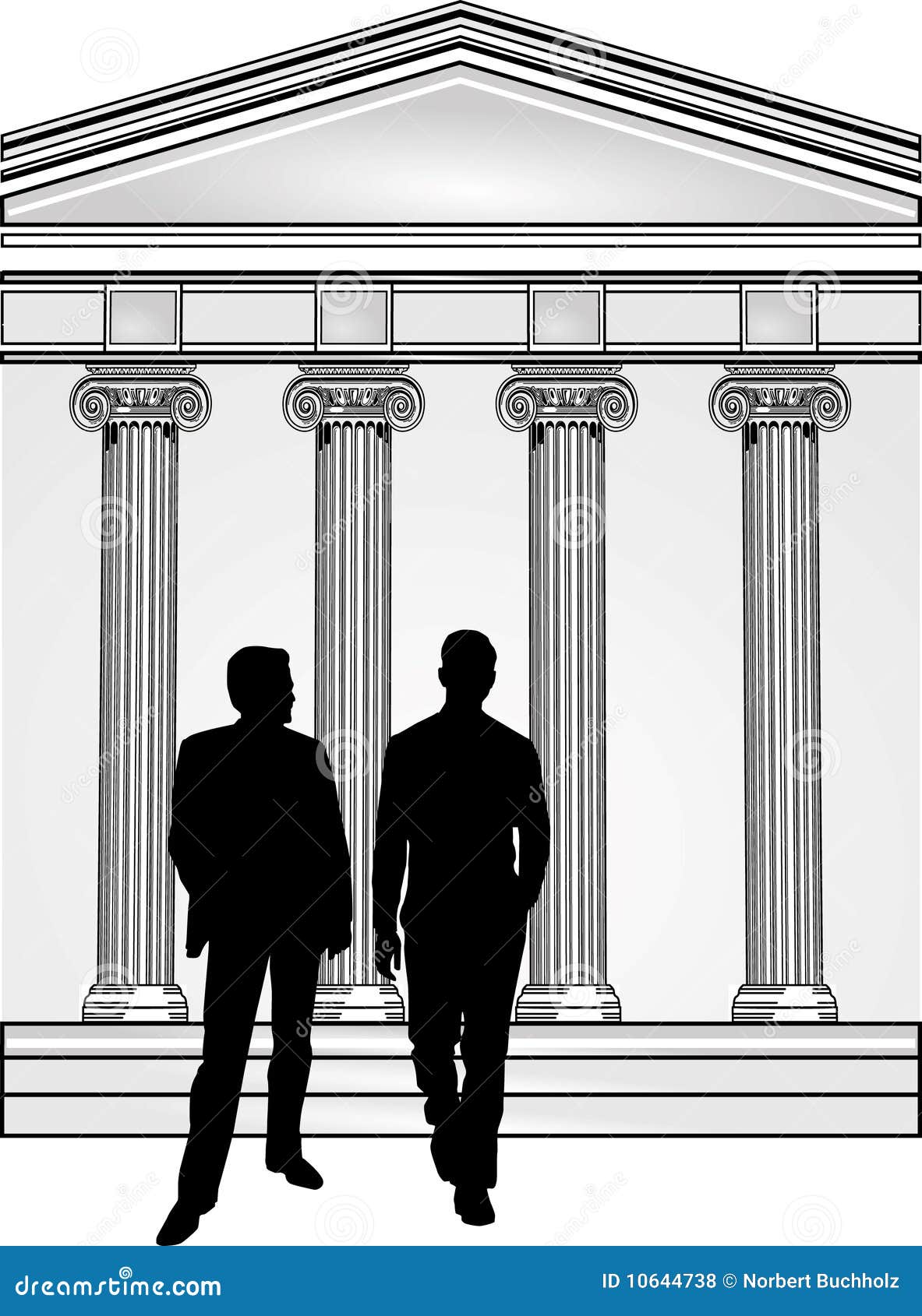 Two gentlemen and building stock vector. Illustration of city - 10644738