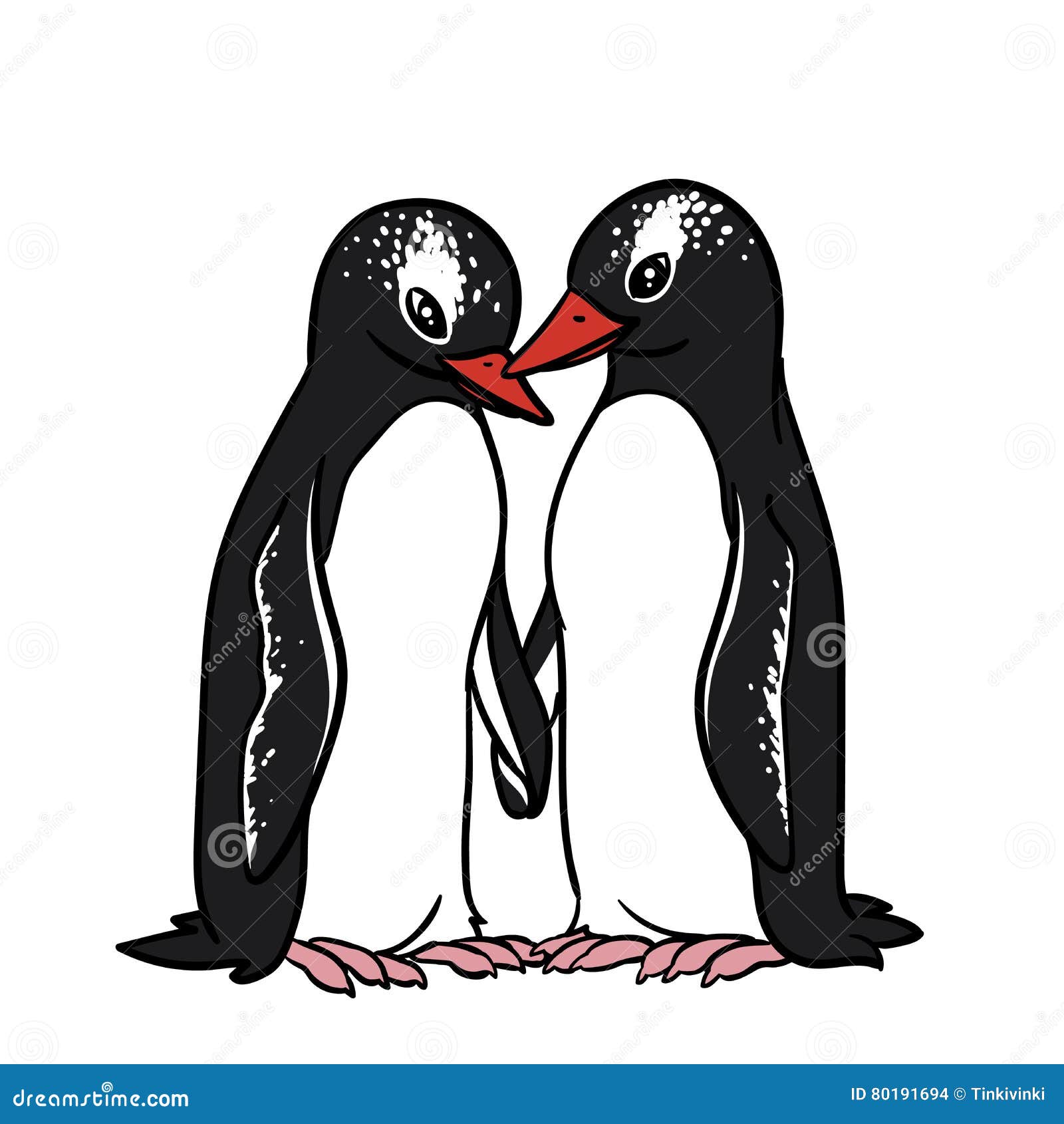 Two Gentoo Penguins Holding Hands. Vector Illustration | CartoonDealer ... Two Gentoo Penguins Holding Hands. Vector Illustration | CartoonDealer ...