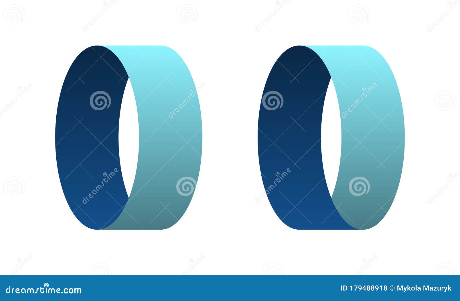 Two Geometry Figures As Logo or Icon. Impossible and Normal Circle ...