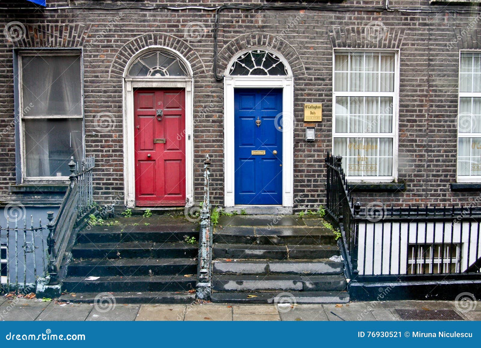 Two Georgian Doors, Dublin, Ireland Editorial Photo - Image of doors ...