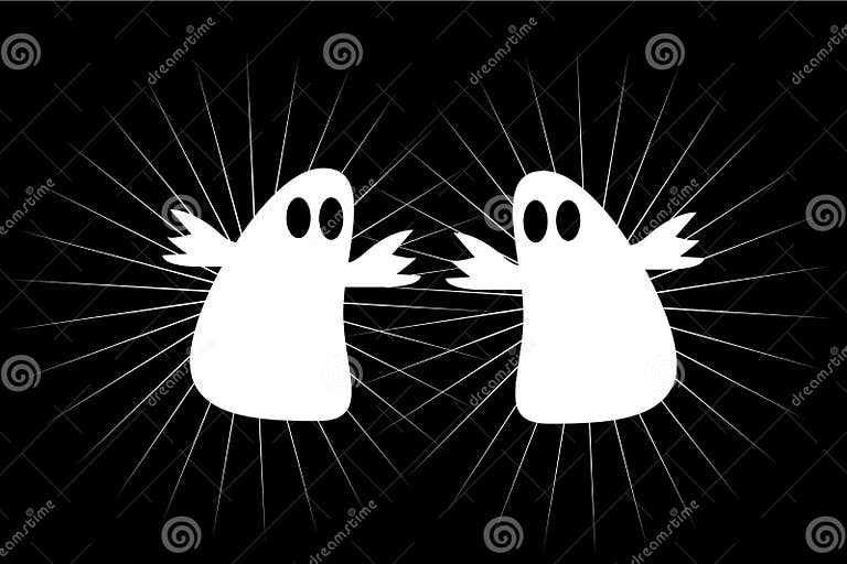 Two ghosts stock vector. Illustration of scary, symbol - 15985760