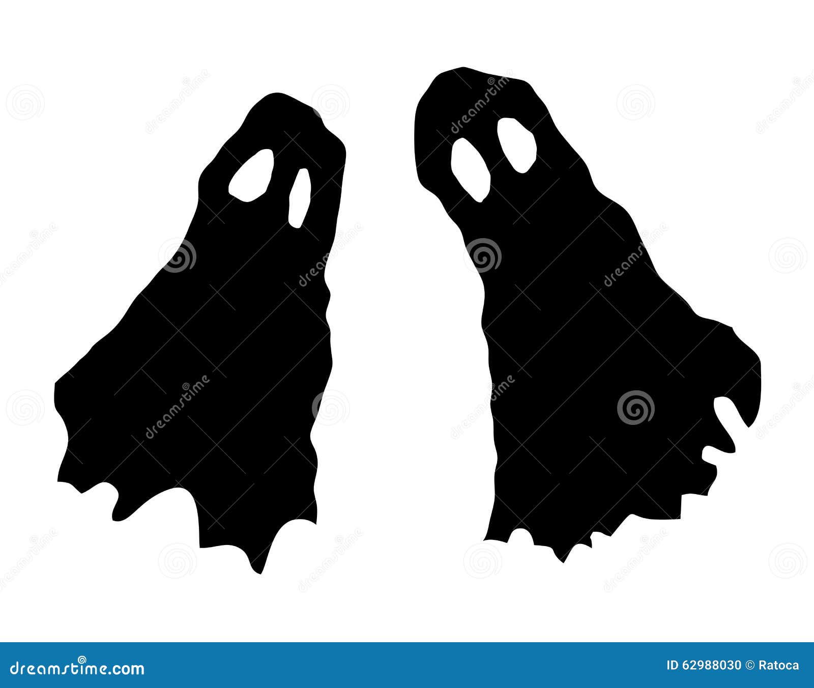 Two ghosts stock vector. Illustration of icon, ghosts - 62988030