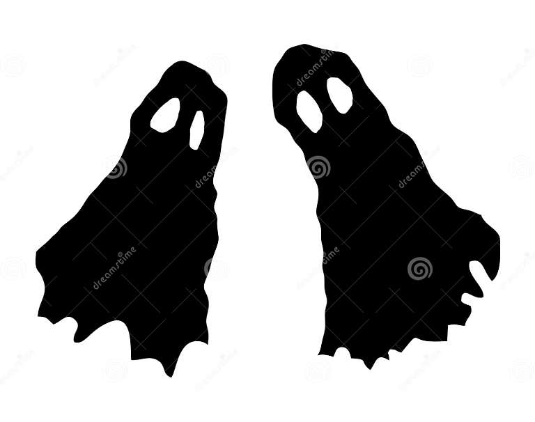 Two ghosts stock vector. Illustration of icon, ghosts - 62988030