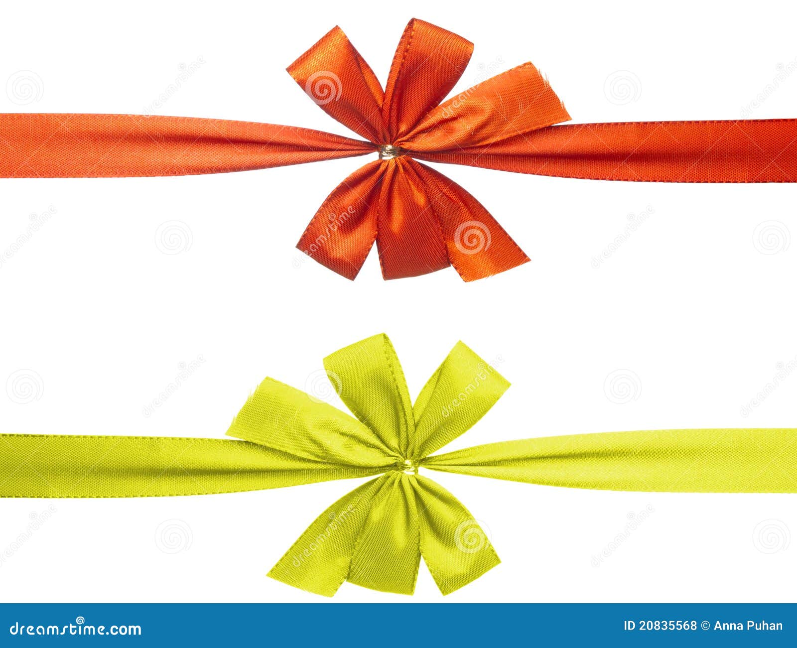 Two gift bow stock photo. Image of knot, golden, card - 20835568