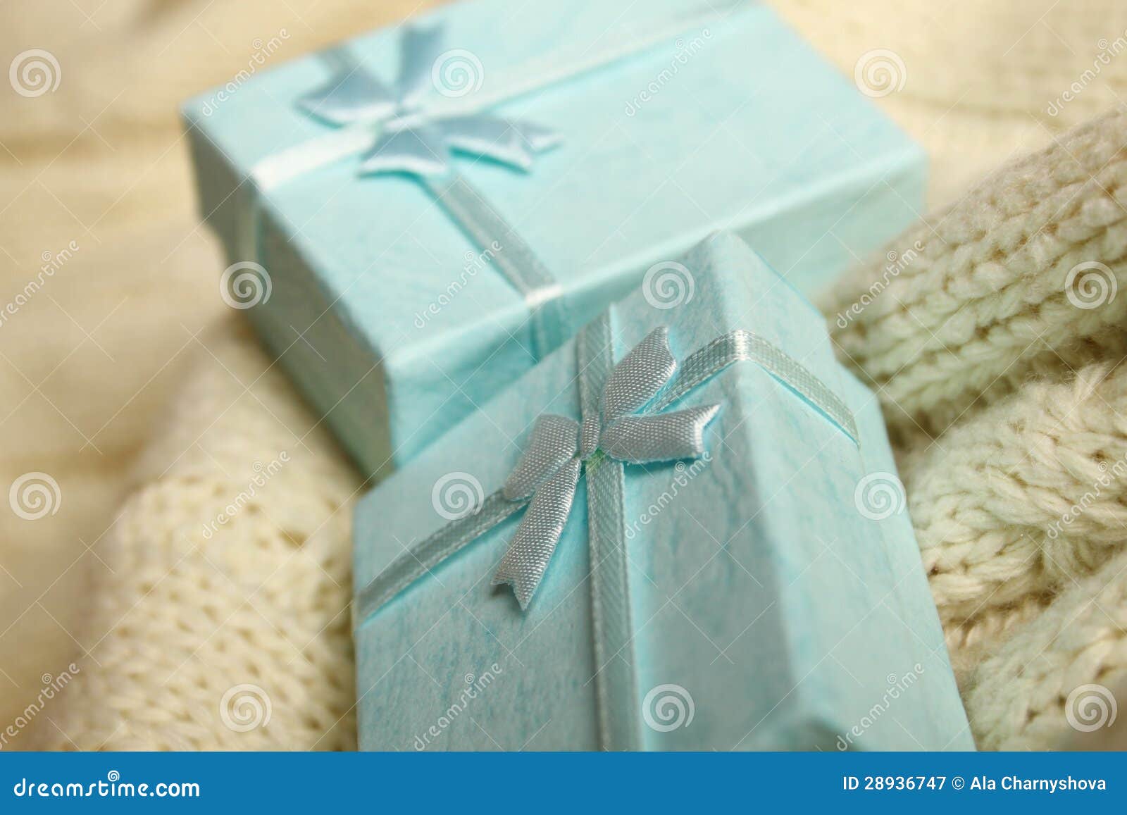 Two gift boxes stock image. Image of giving, ribbon, greeting - 28936747