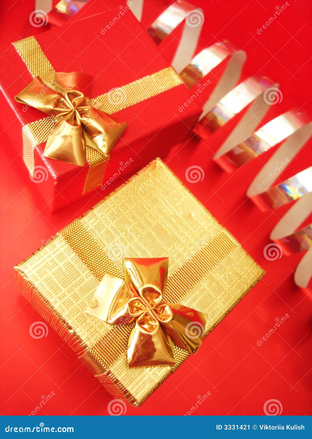 Two gift boxes stock image. Image of cool, gift, gold - 3331421