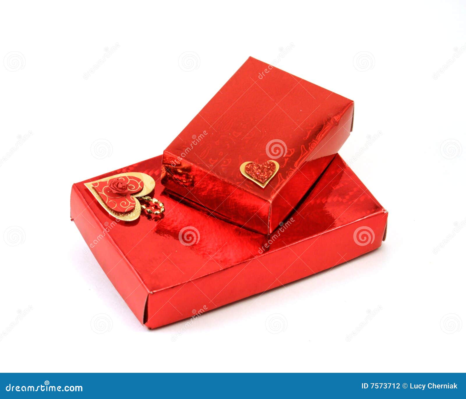 Two Gift Boxes stock photo. Image of gift, materials, metal - 7573712