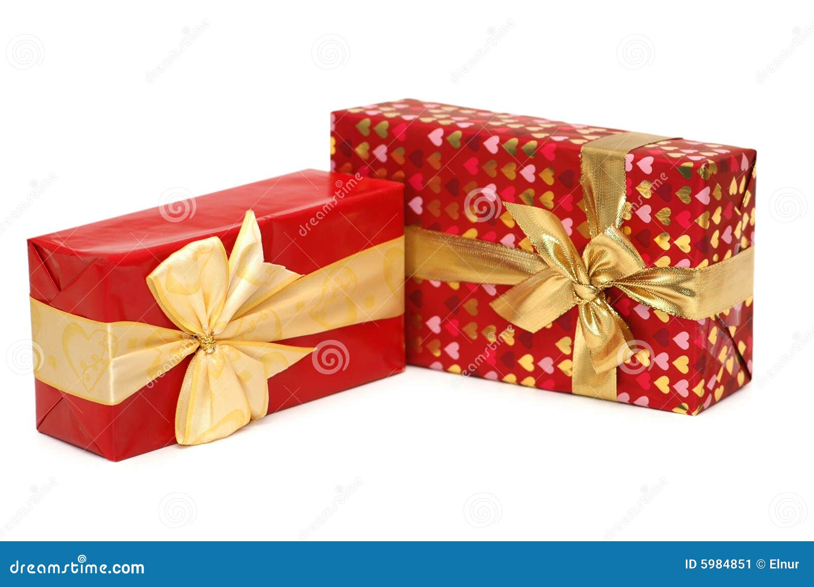 Two Gift Boxes Isolated on the White Stock Image - Image of gifts ...