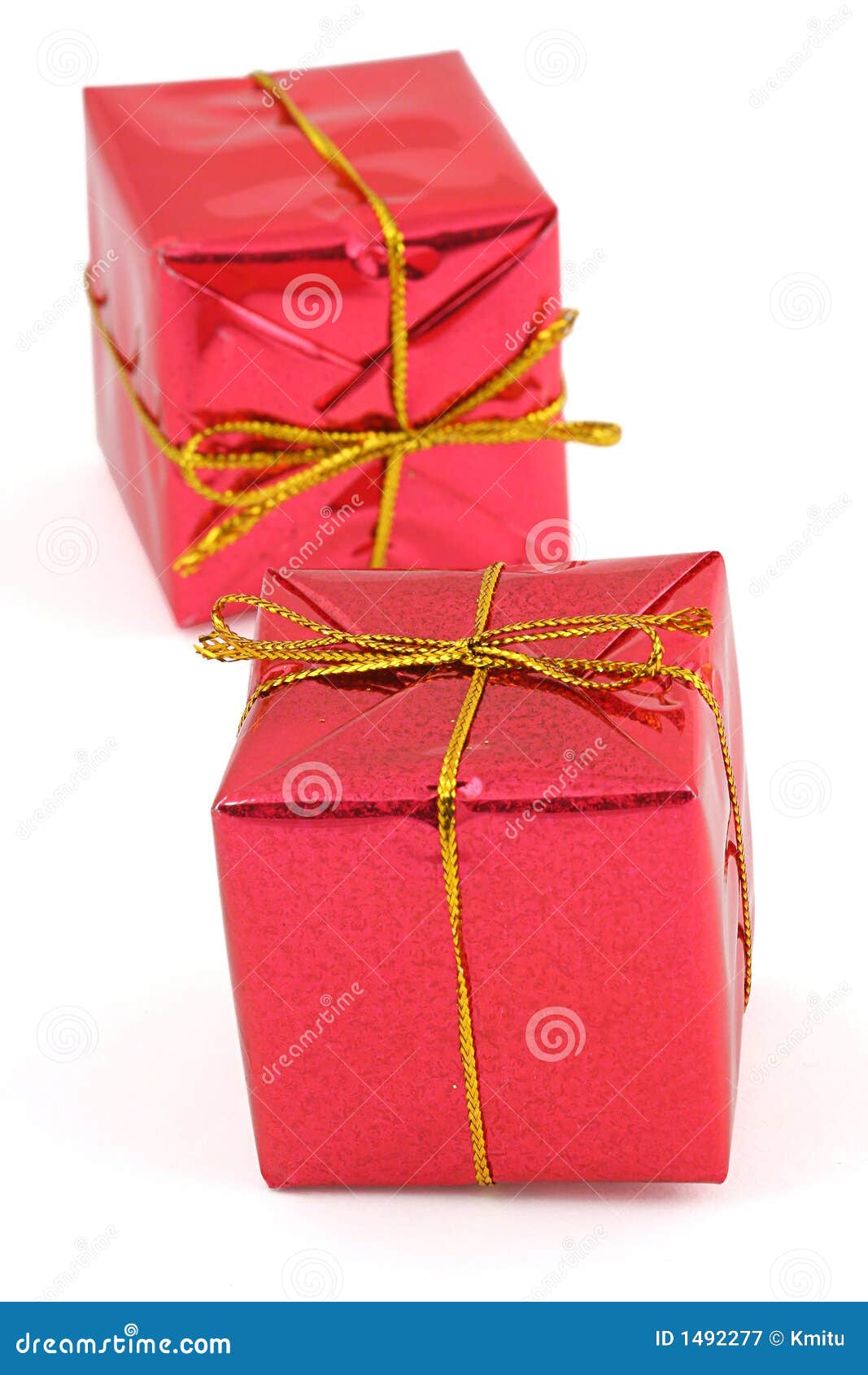 Two Gifts Isolated on White Stock Image - Image of maroon, present: 1492277