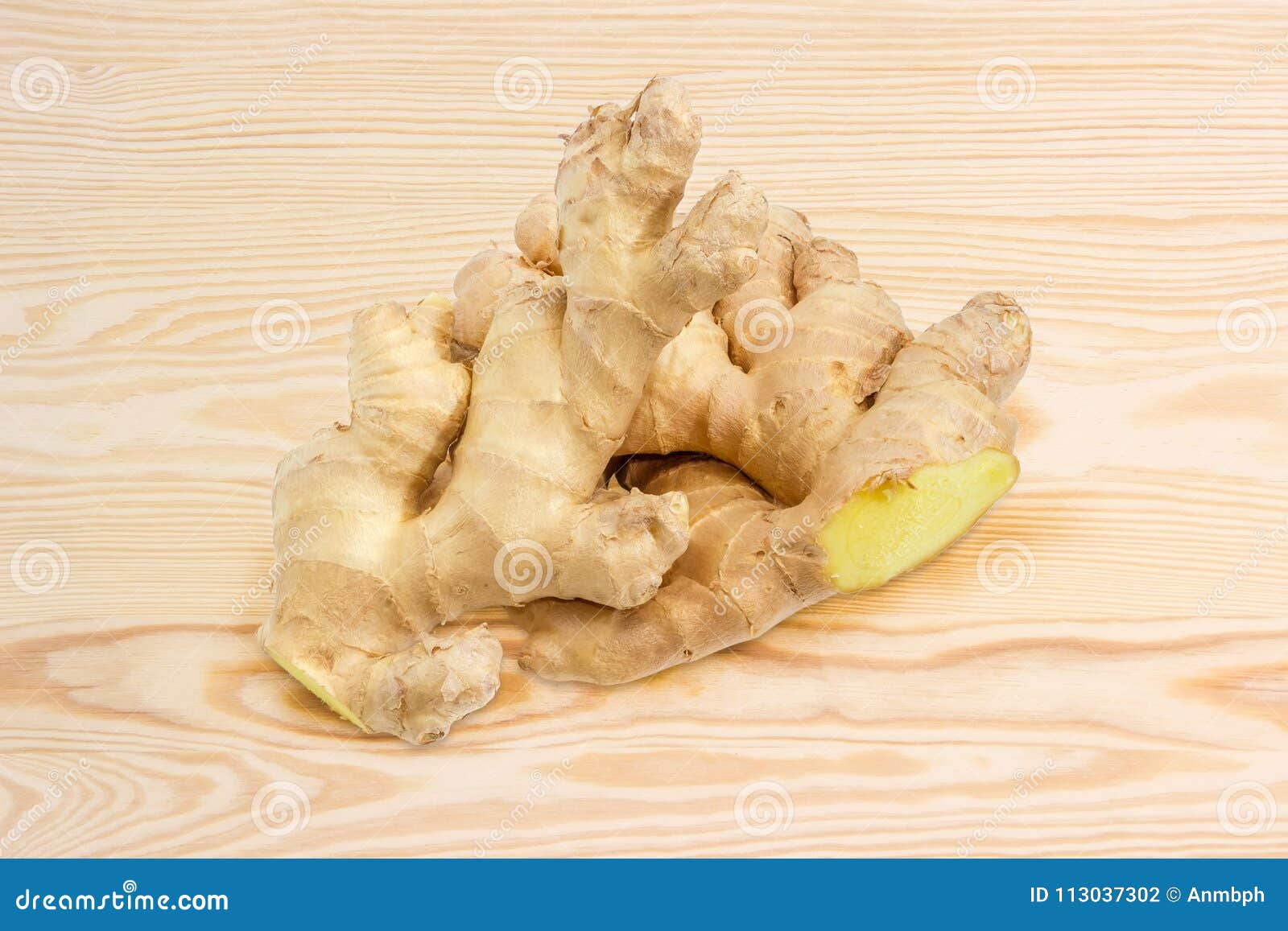 Two Ginger Roots on a Wooden Surface Stock Photo - Image of medicine ...