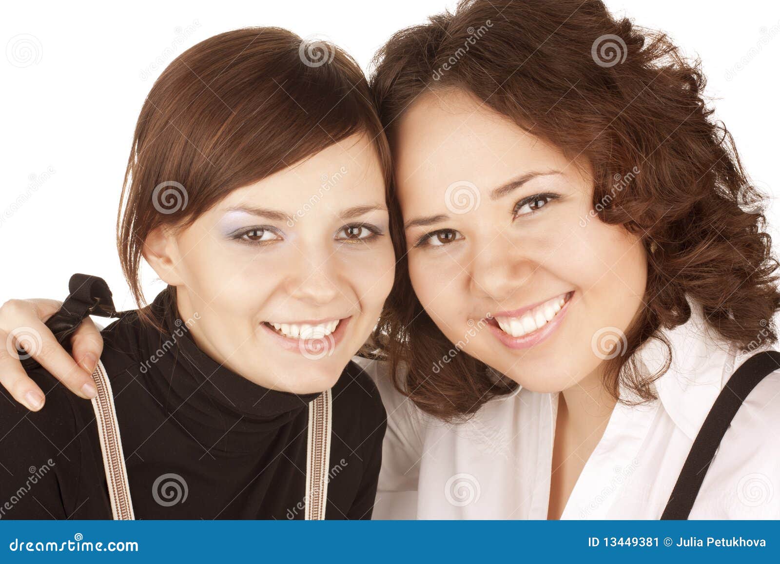 Two girl friends stock image. Image of pretty, smile - 13449381