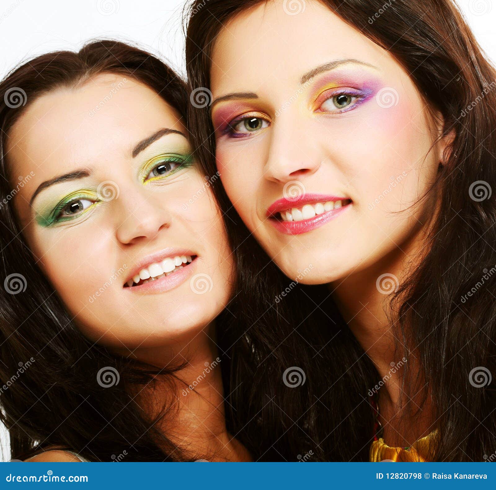 Two Girl Friends Together Smiling Stock Photo - Image of model ...