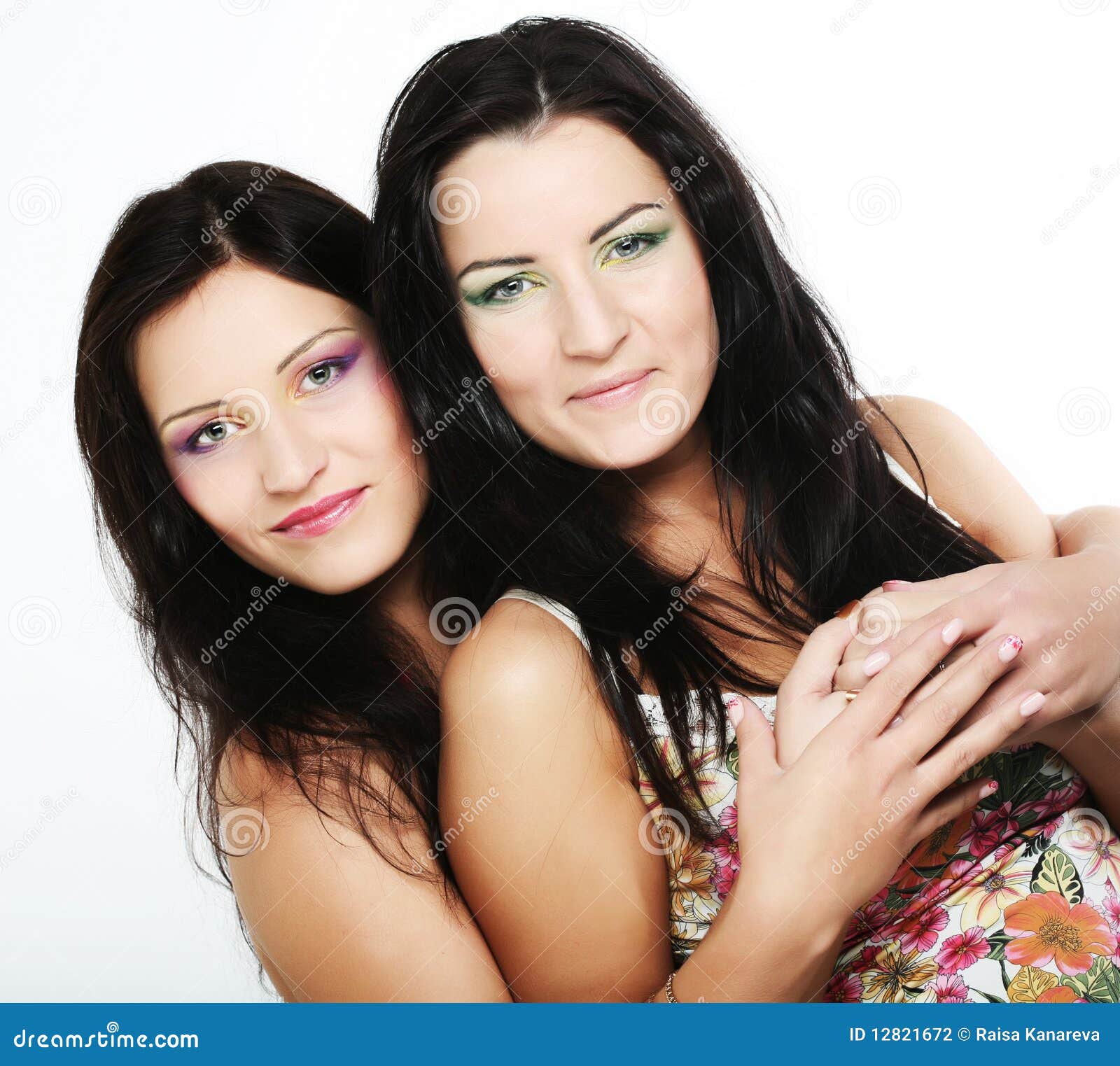 Two Girl Friends Together Smiling Stock Photo - Image of friendship ...