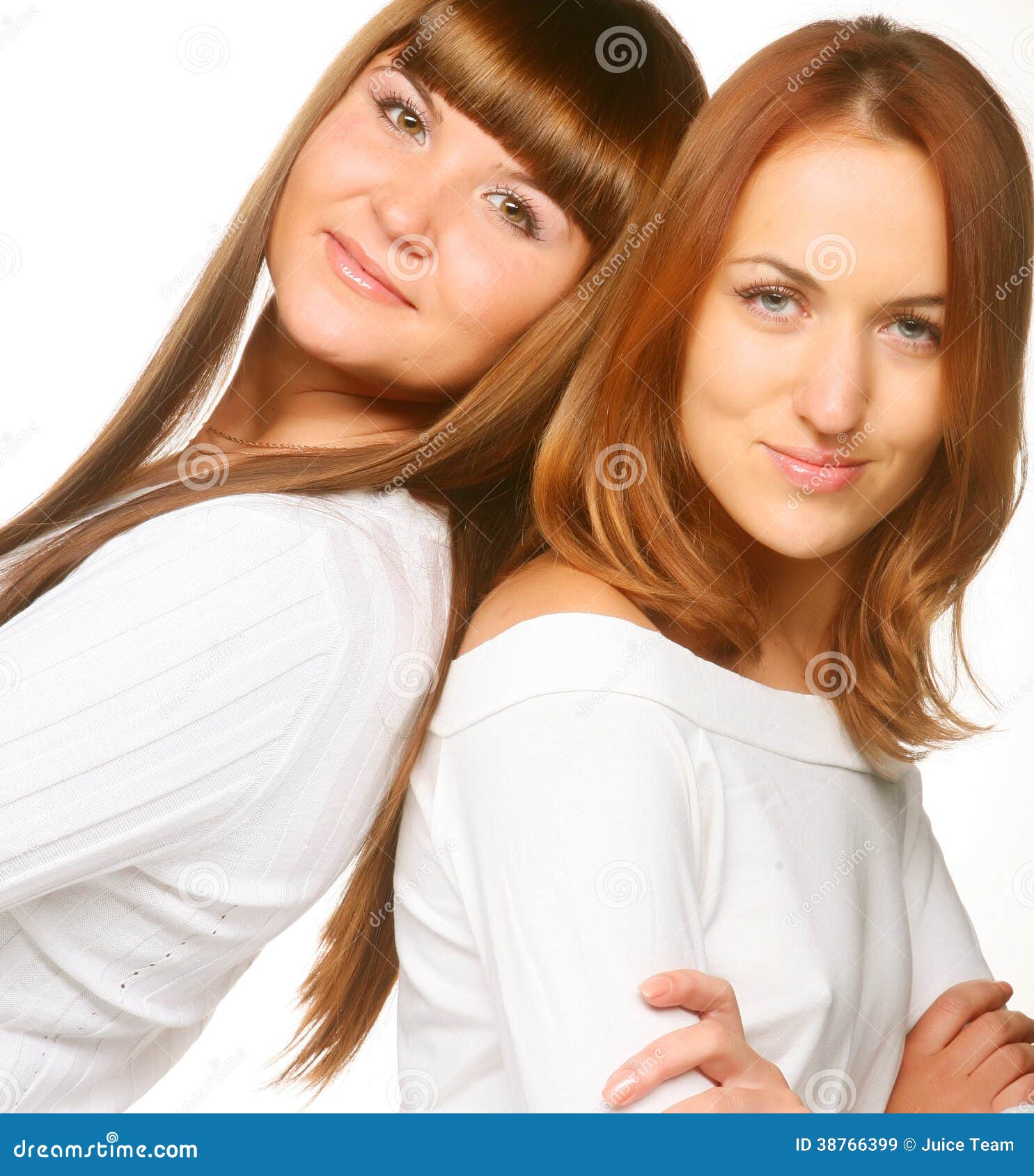 Two girlfriends. stock image. Image of isolated, caucasian - 38766399