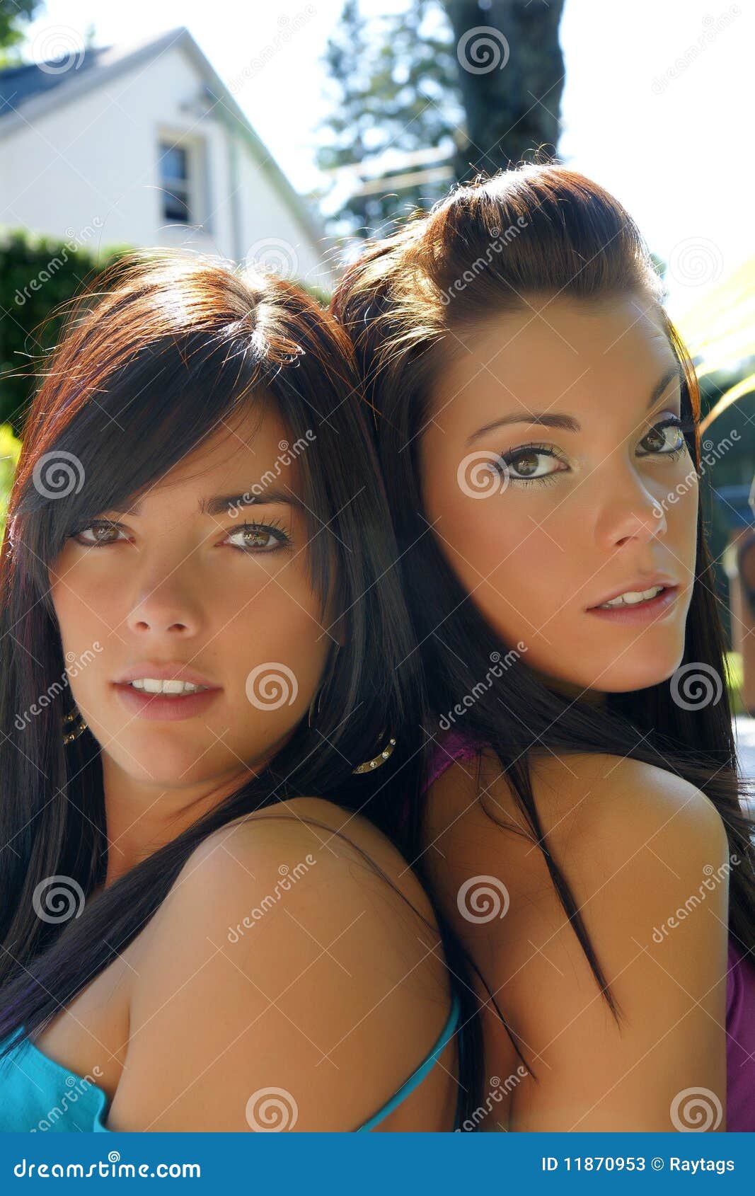 Two girls stock image. Image of family, female, hair - 11870953