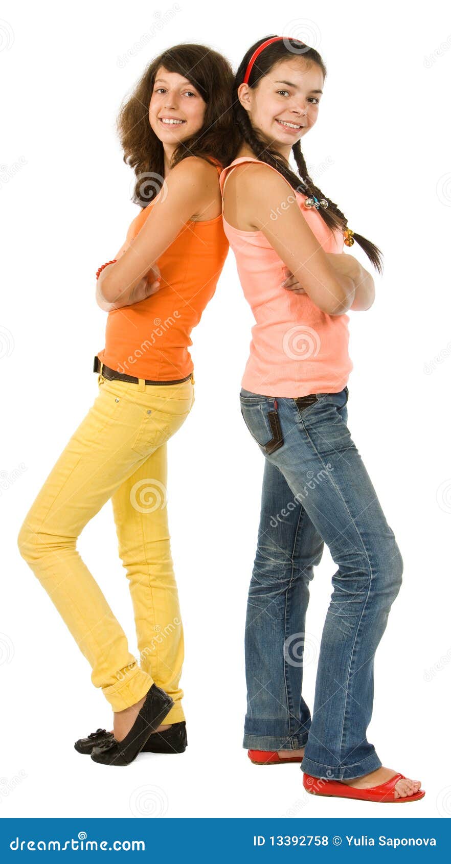 Two girls stock photo. Image of lady, haired, brown, carefree - 13392758