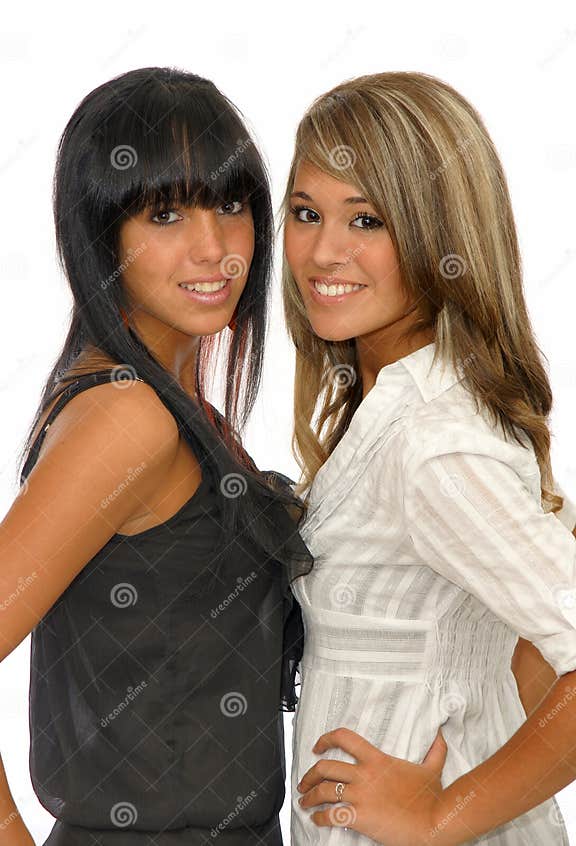 Two girls smiling stock photo. Image of face, attractive - 15068998
