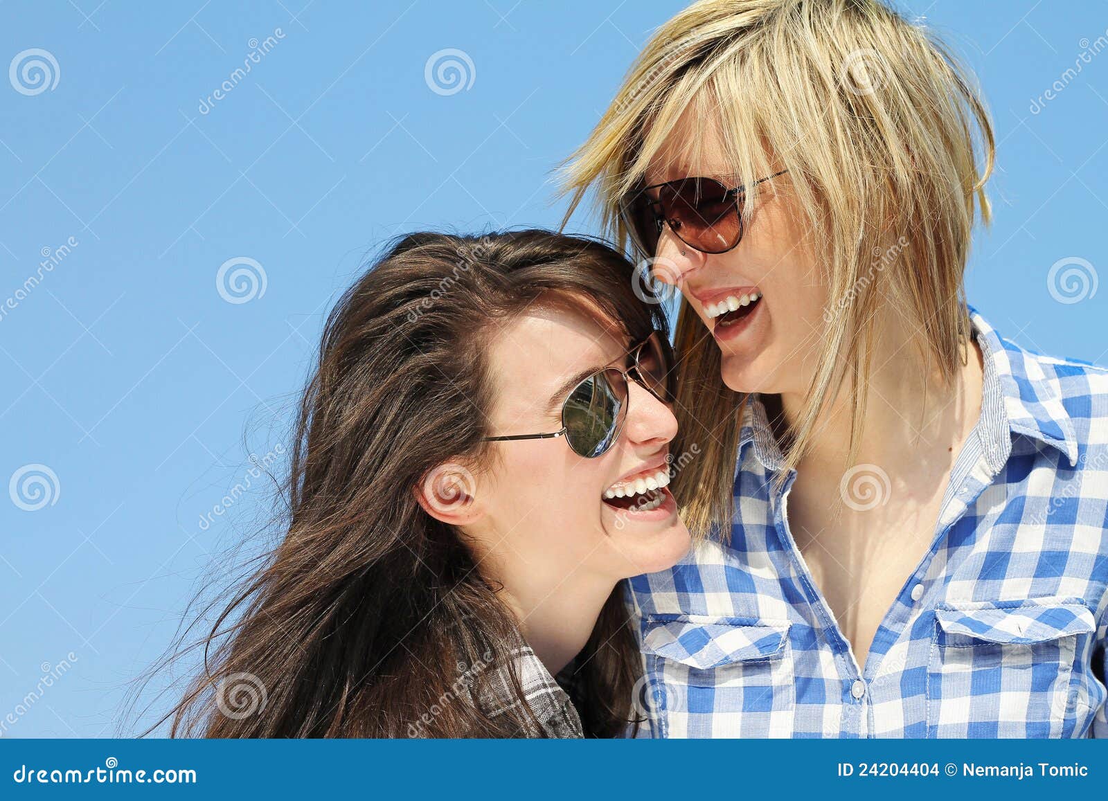 Two girls stock photo. Image of model, portrait, girl - 24204404