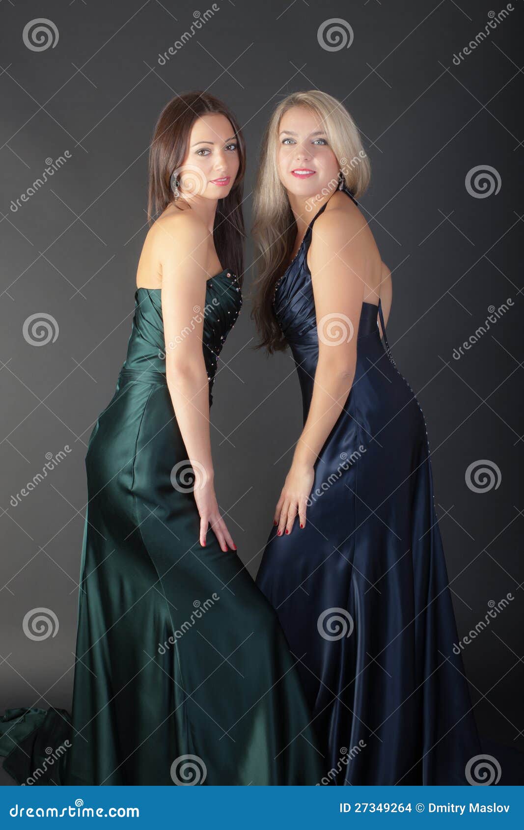 Two girls stock photo. Image of dress, standing, women - 27349264