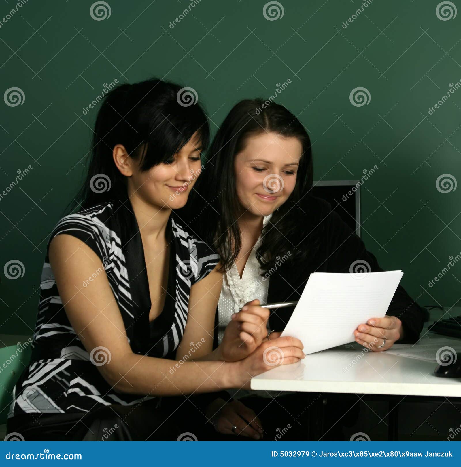 Two girls stock image. Image of study, teenager, learning - 5032979