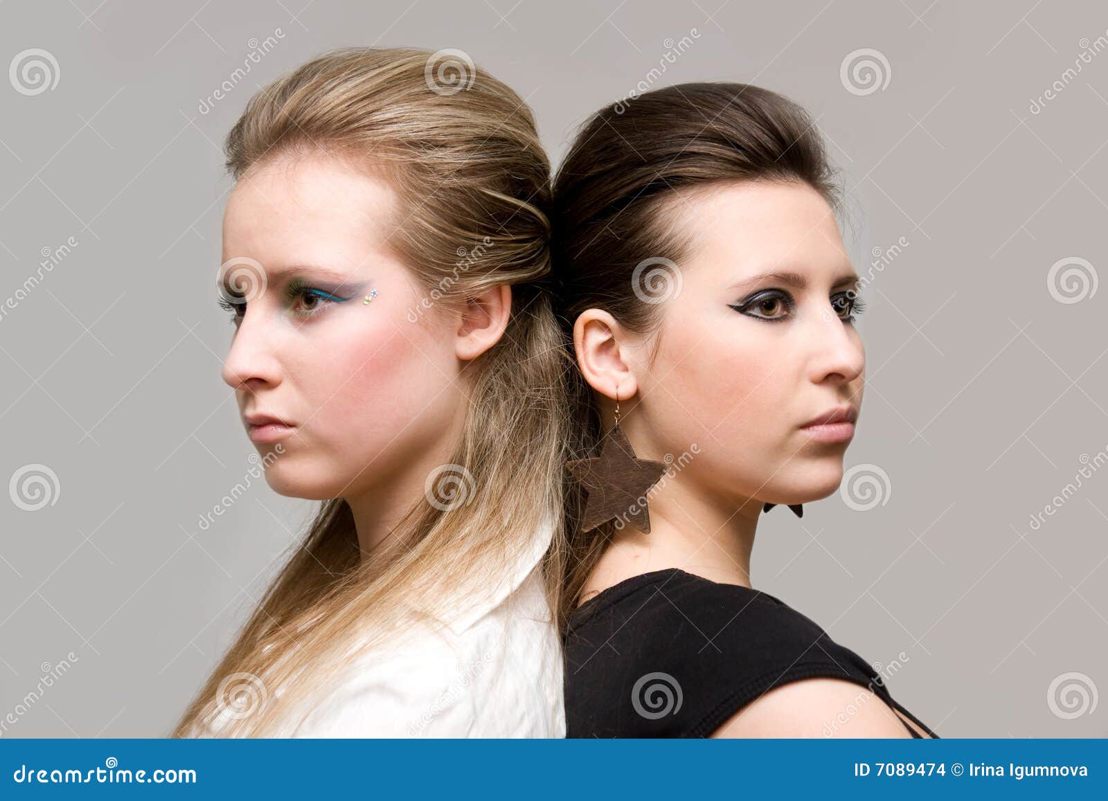 Two girls stock photo. Image of discords, girls, young - 7089474