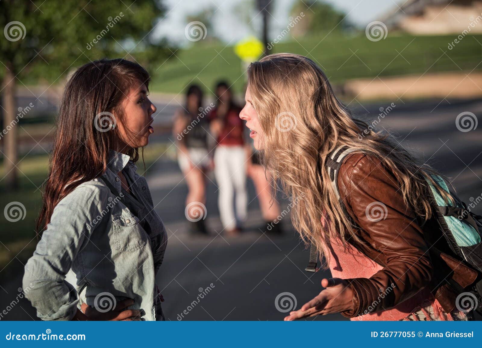 Two Girls Arguing stock image. Image of latina, expression - 26777055