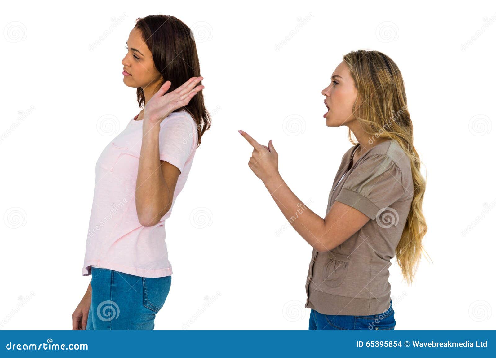 Two girls arguing stock photo. Image of beautiful, disagreement - 65395854