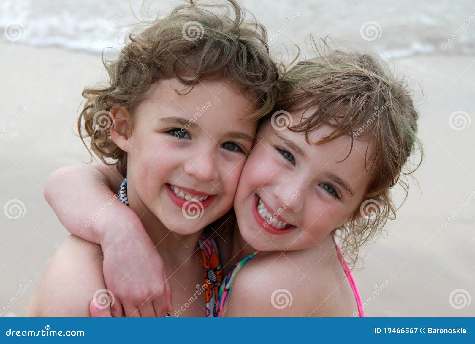 Two Girls at Beach stock image. Image of beach, sand - 19466567