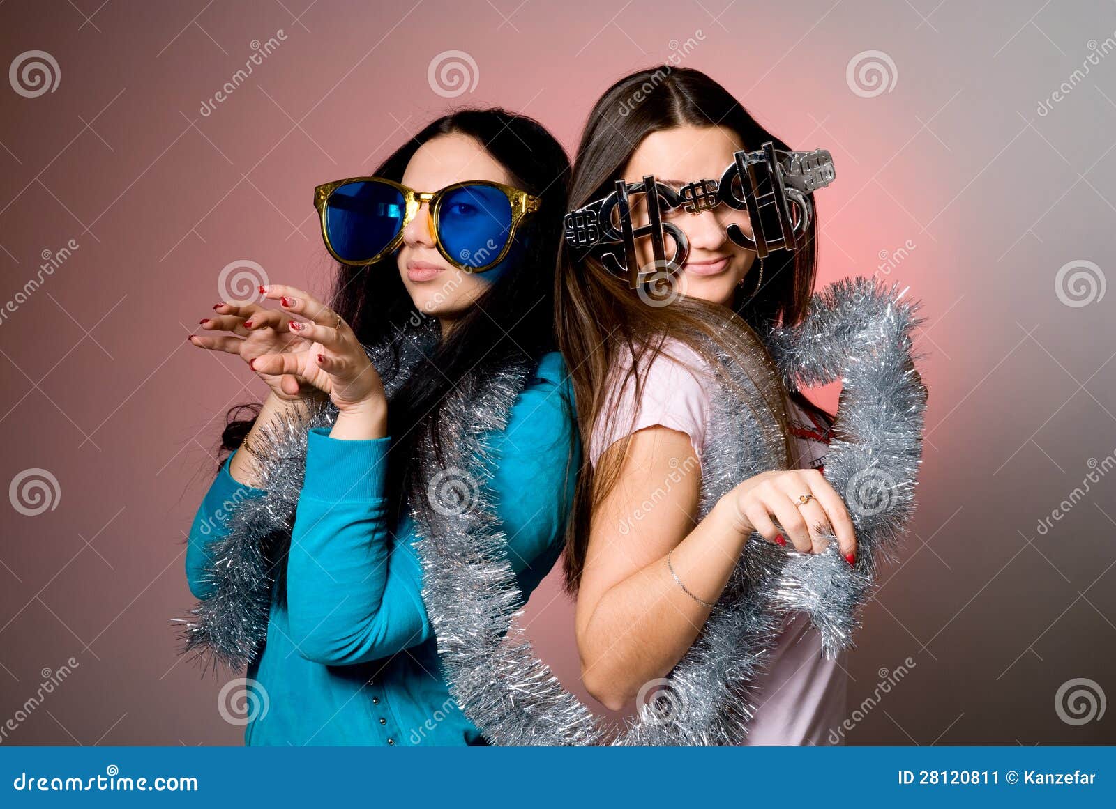 Fancy Glasses On Retro Table Background Stock Photography ...